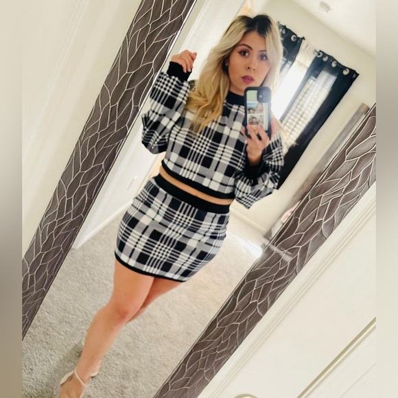 Skirts | Checkered Two Piece Layla Outfit | Poshmark